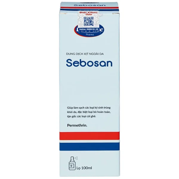 Dung dịch xịt ngoài da Sebosan 100ml Đức Phúc vệ sinh, làm sạch các ...